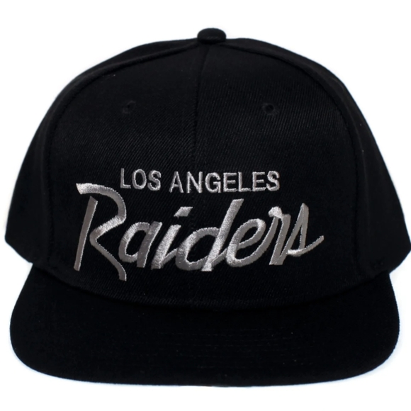 Accessories | Los Angeles Raiders La Hat Script Black Snapback Cap 9s ...
